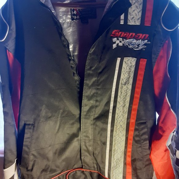 Jackets & Coats | Black Choko Brand Snap On Racing Jacket Size Xlg ...
